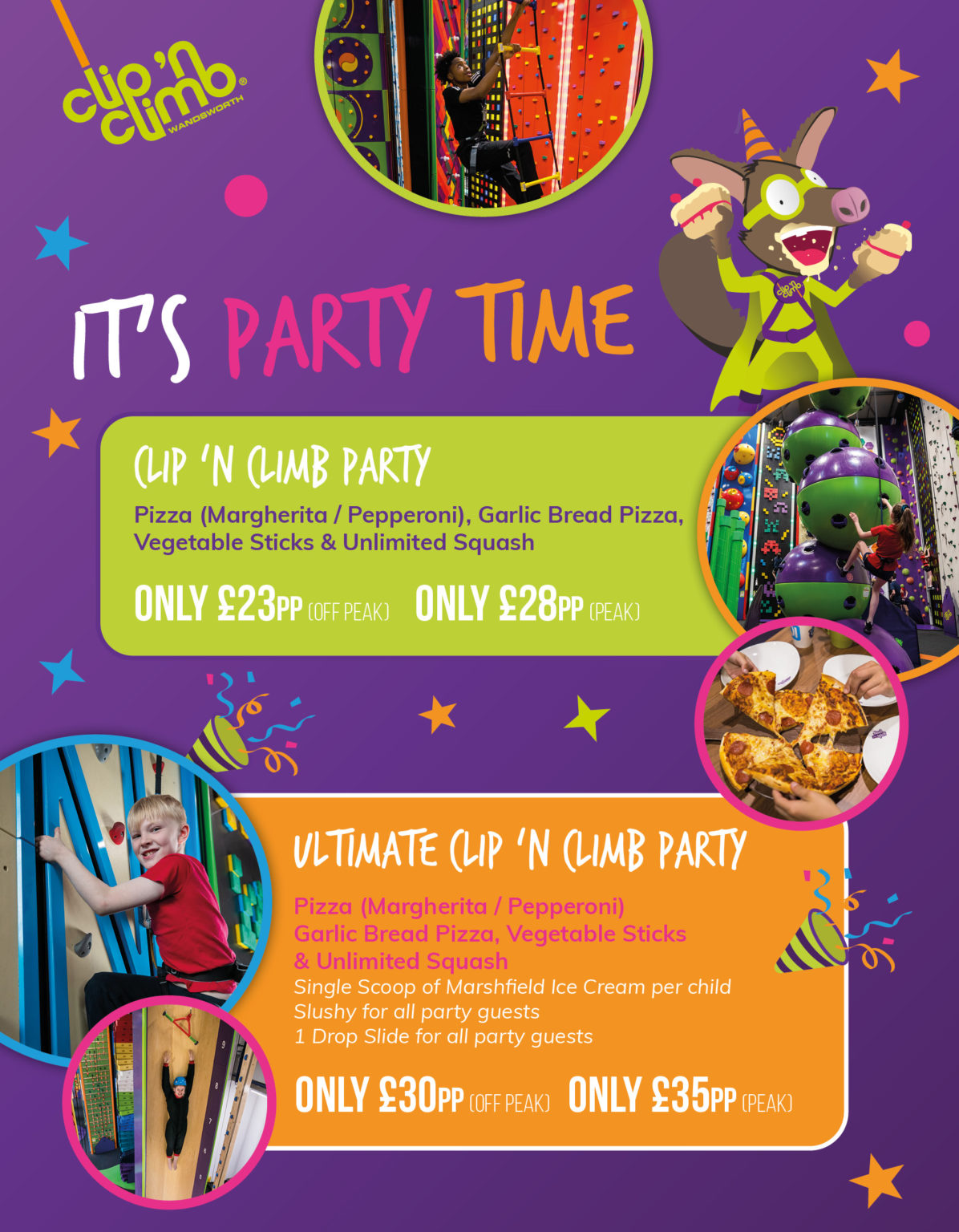 Parties, Groups and Events - Clip 'n Climb Wandsworth